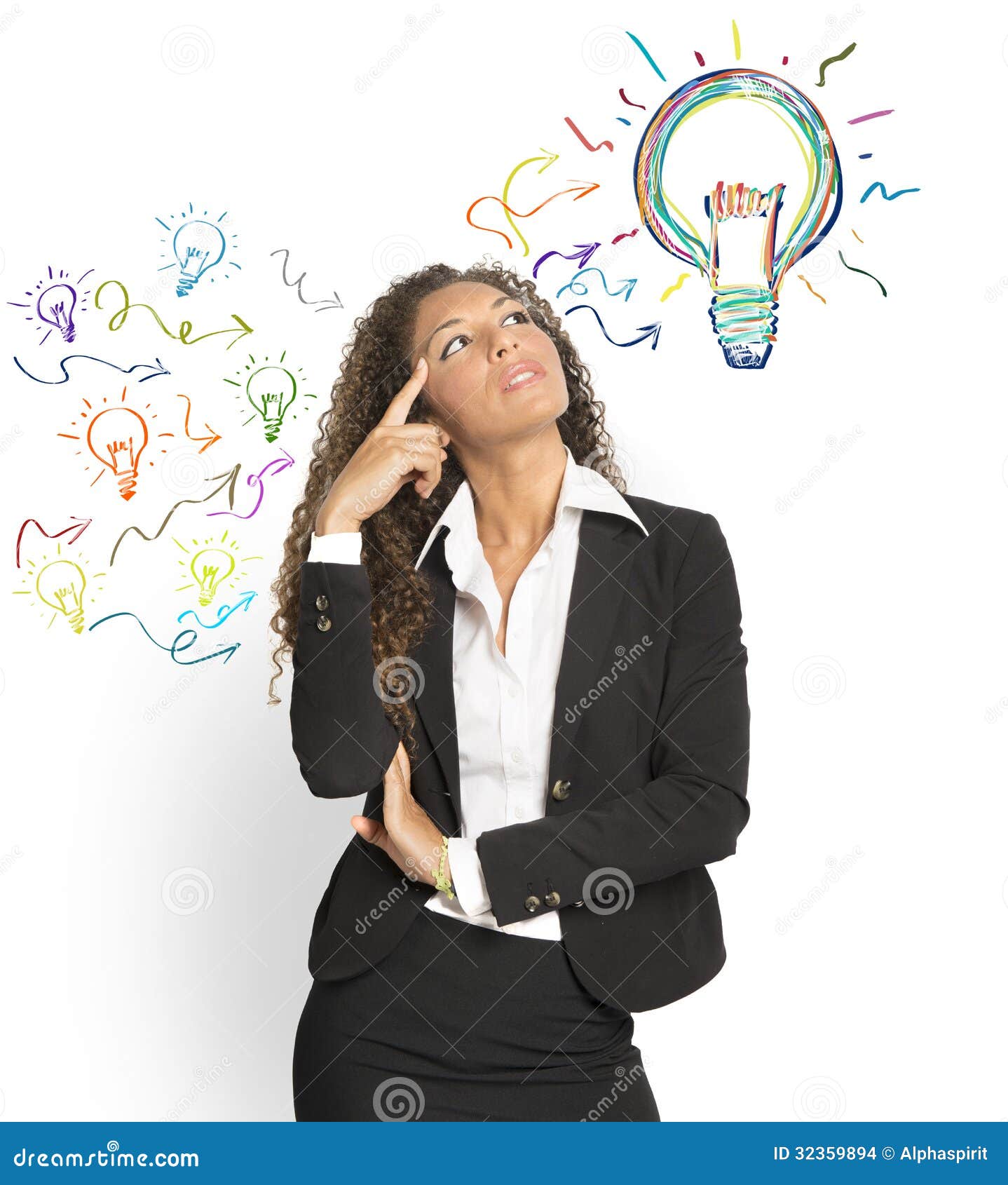 Create a big idea stock photo. Image of electric, head - 32359894