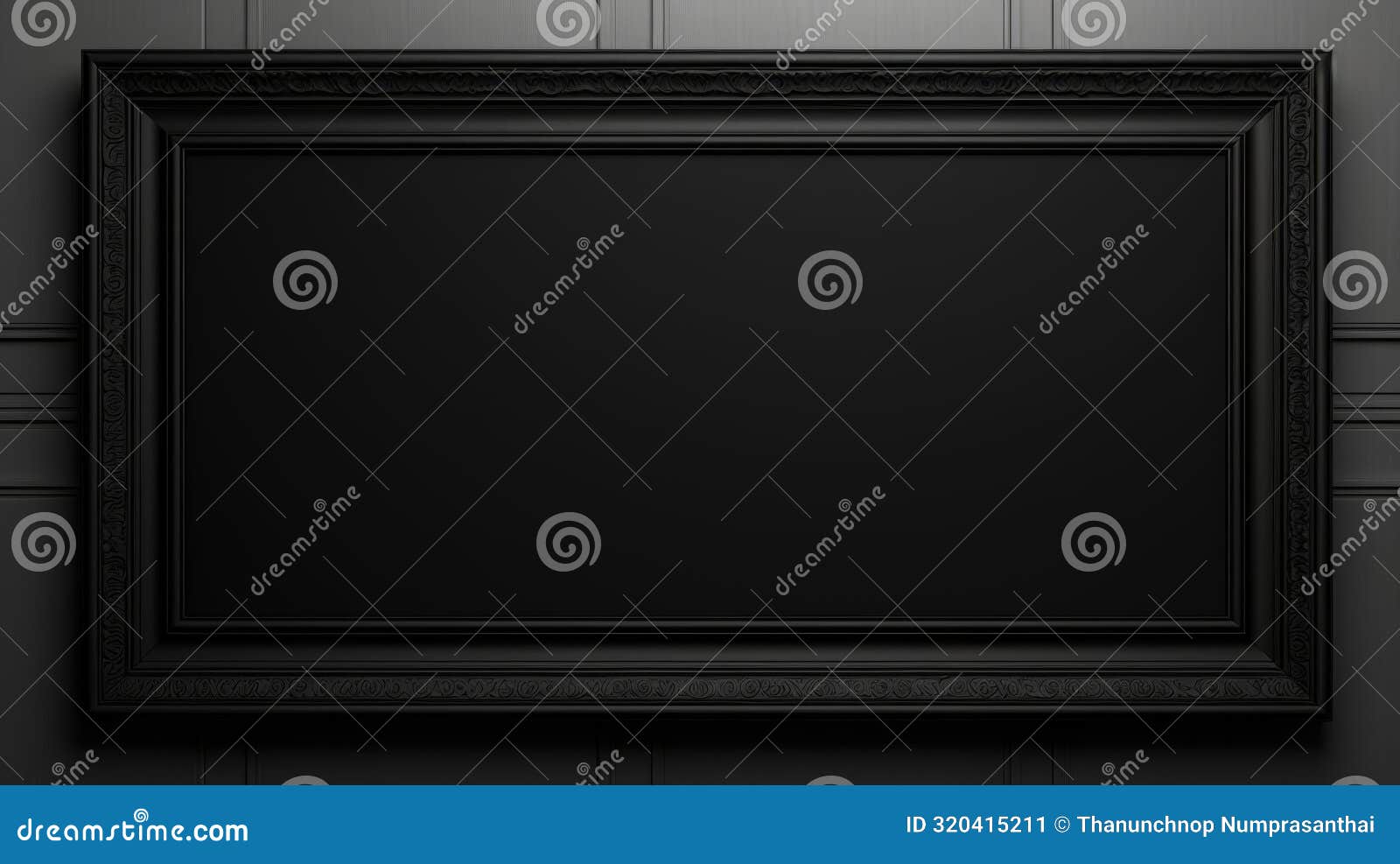 Create a Blank Rectangular Frame for Wall Art Stock Illustration ...