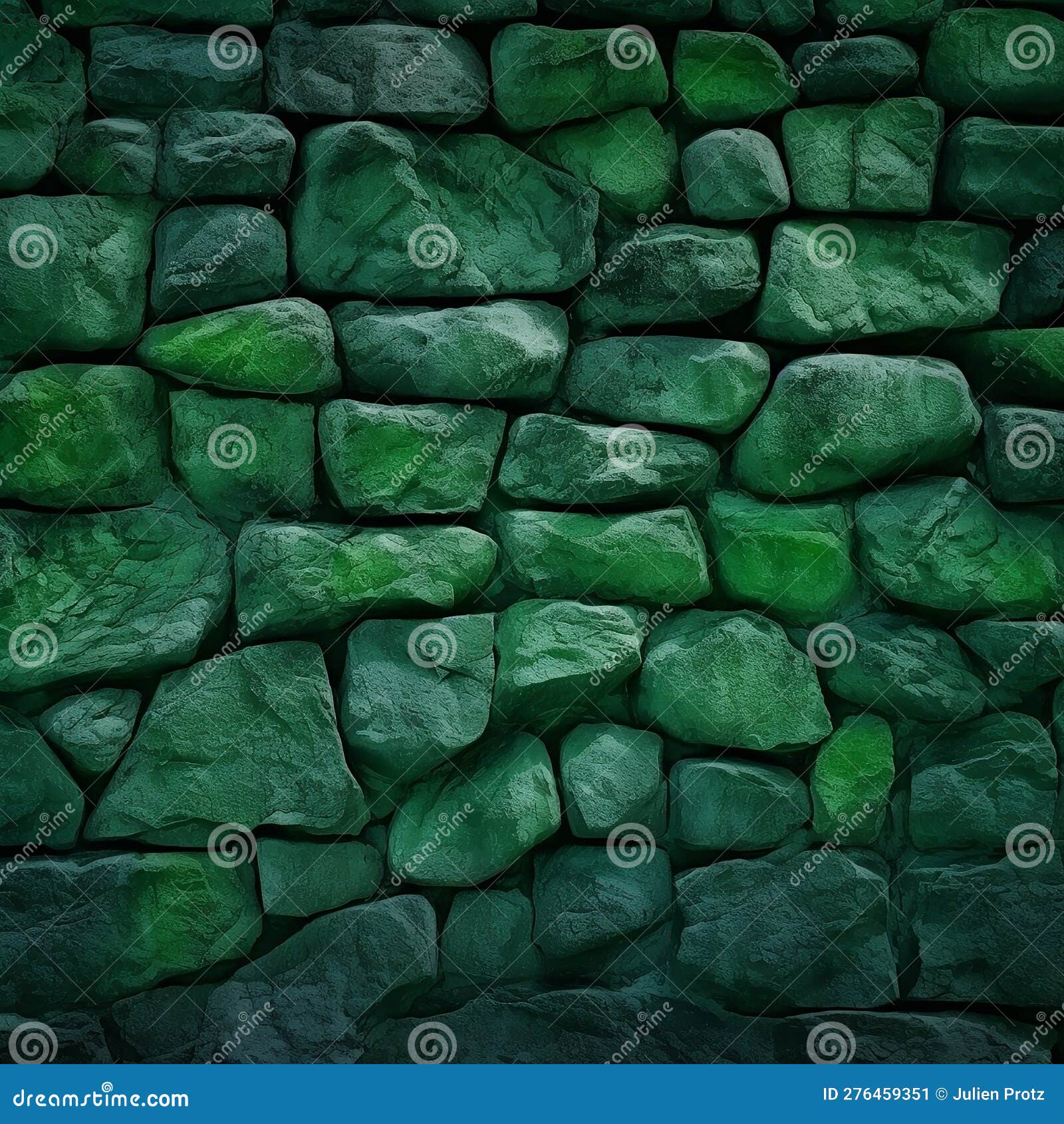 Green Stone Wall Background Painted with a Rough Texture and Copy Space ...
