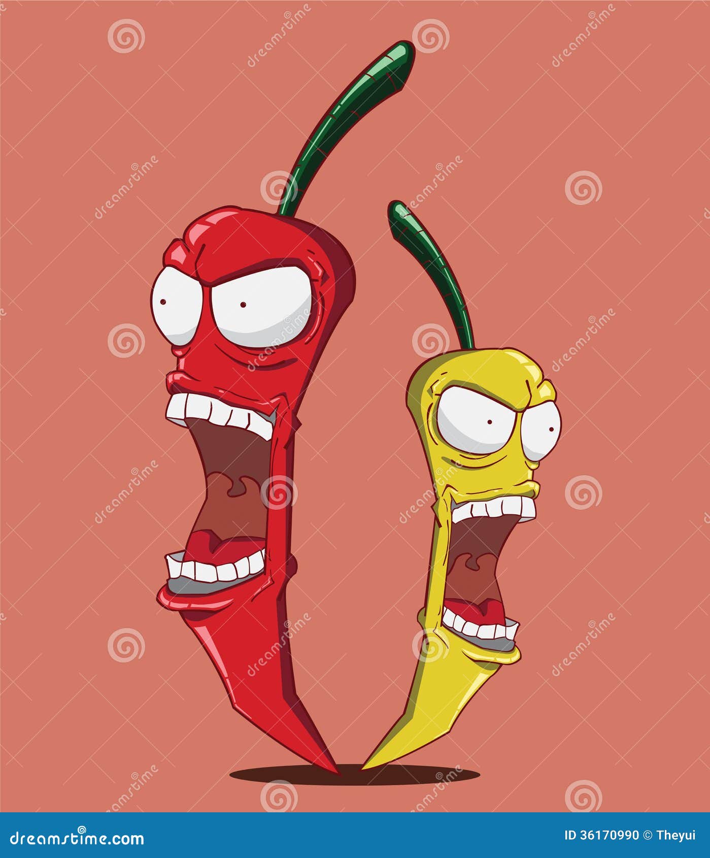 Create Cartoon Chillies stock vector. Illustration of plant - 36170990