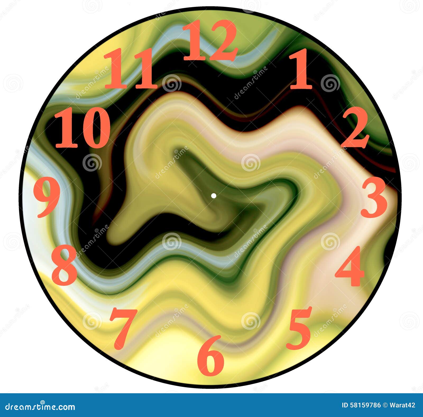 Create a Clock with Wood Backgrounds, Isolated on White Stock ...