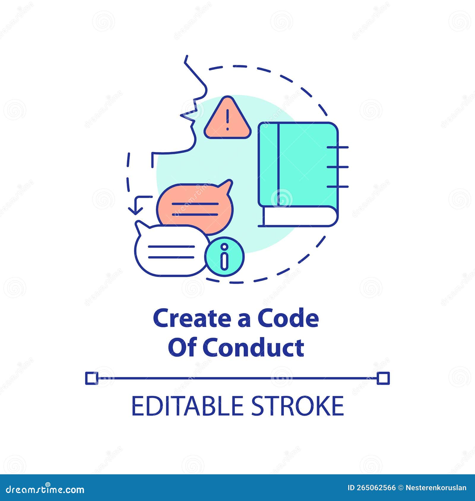 Create Code of Conduct Concept Icon Stock Illustration - Illustration ...