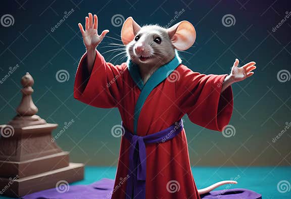 Create a Communist Mouse in a Red Robe Stock Illustration ...