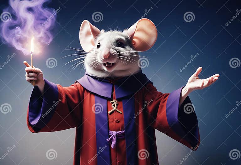 Create a Communist Mouse in a Red Robe Stock Illustration ...