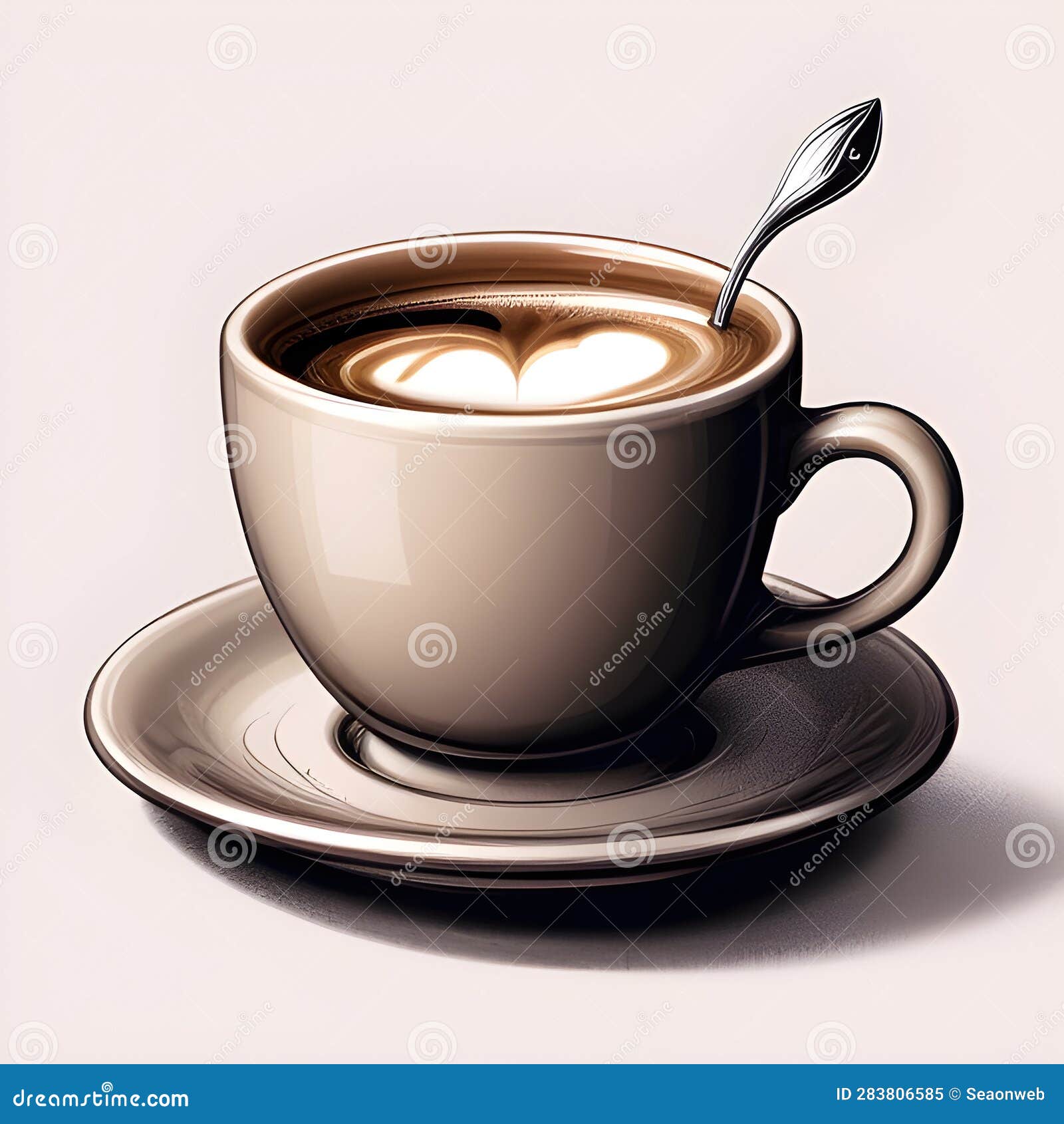Create a Concept Art Illustration of a Coffee Cup in an Ultra Realistic ...