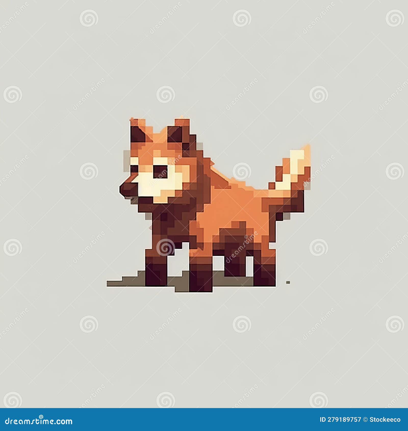 Create a Cute Wolf Character with Minecraft Pixel Art Stock ...