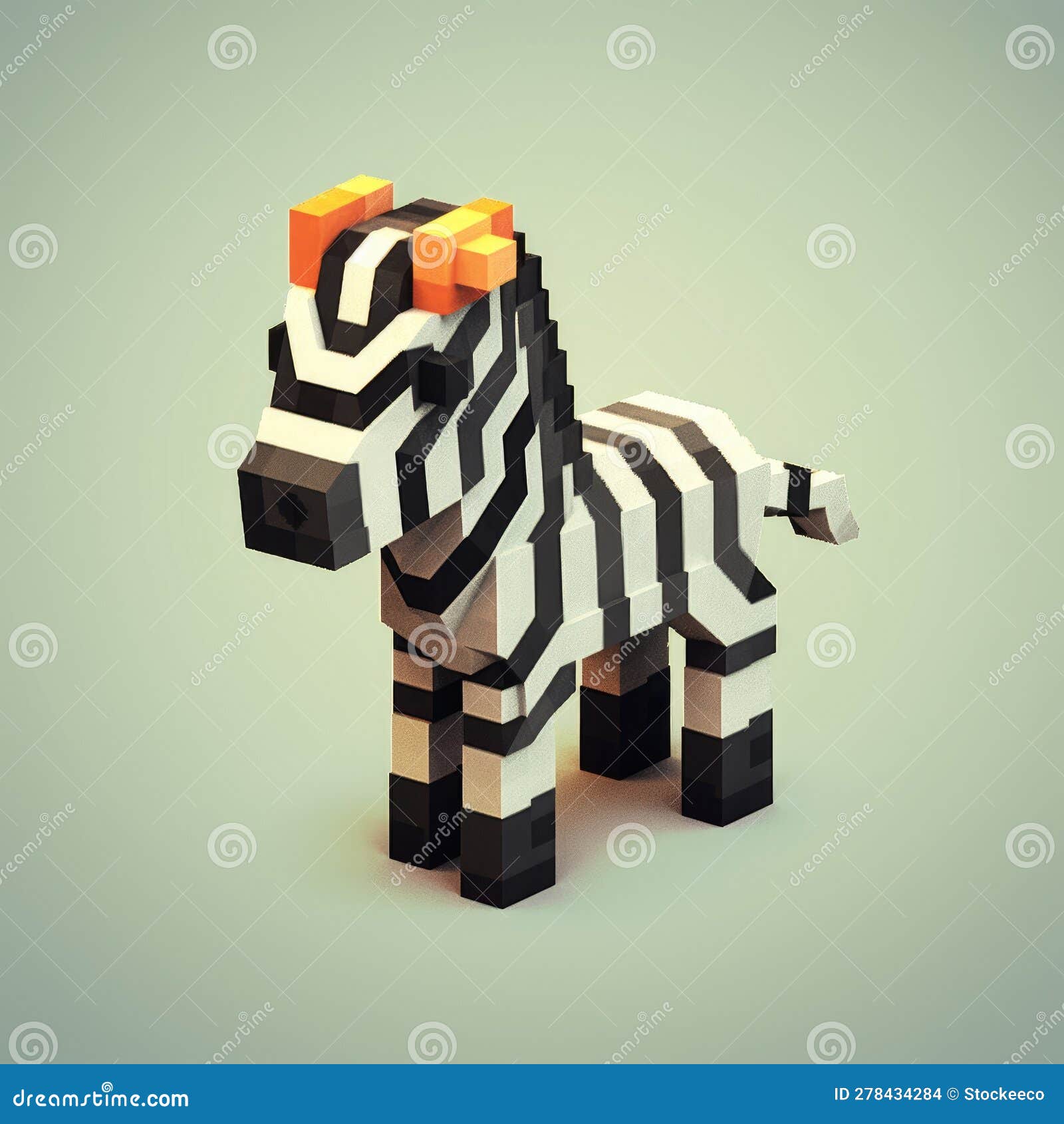 Create a Cute Zebra Character with Minecraft Pixel Art Stock ...