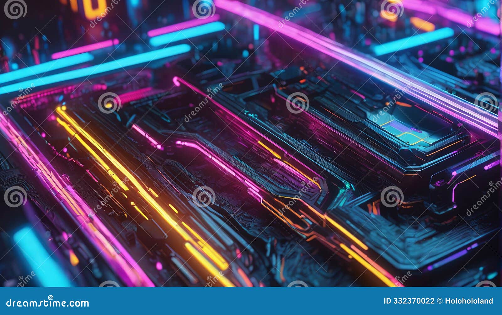 Create a Cyberpunk-inspired Tech Texture with Neon Lights Stock ...