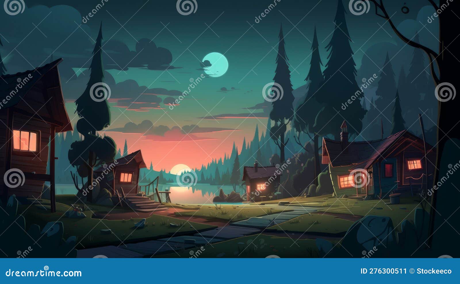Create 2d Animation Background Inspired by Nick Bear Stock Illustration ...