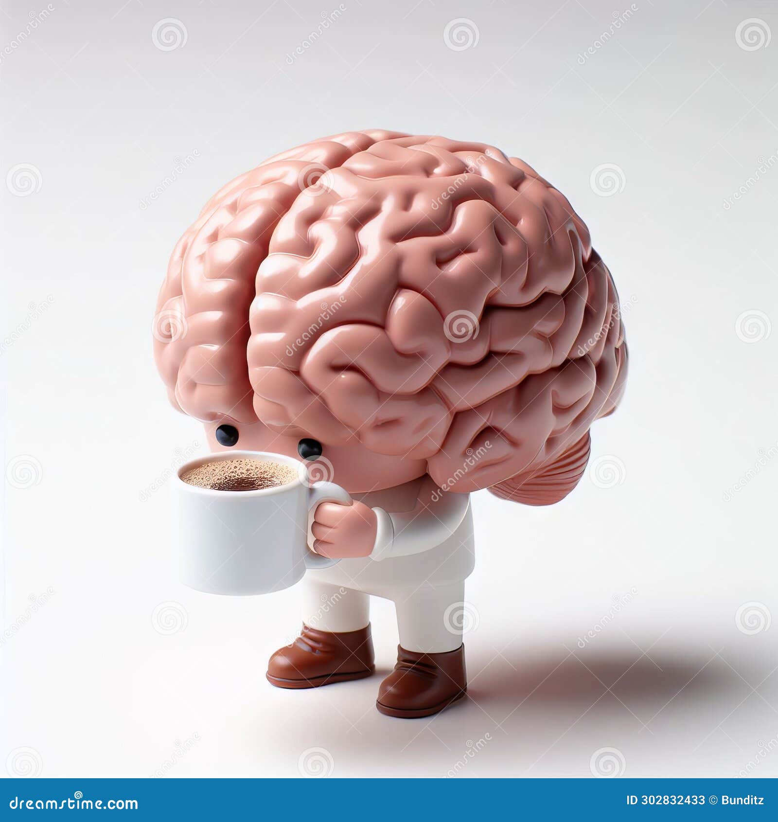 Create a 3D Plastic Model of a Brain and Coffee, the Other Half Being a ...