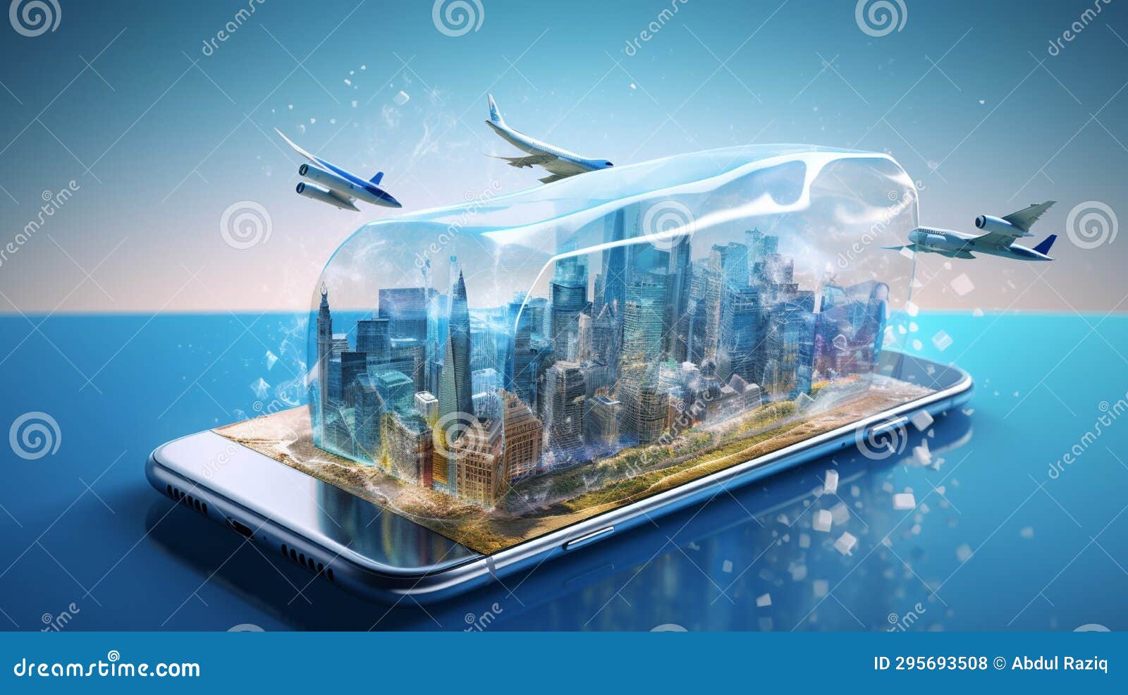 Create a 3D-rendered Image that Illustrates the Process of Booking a ...