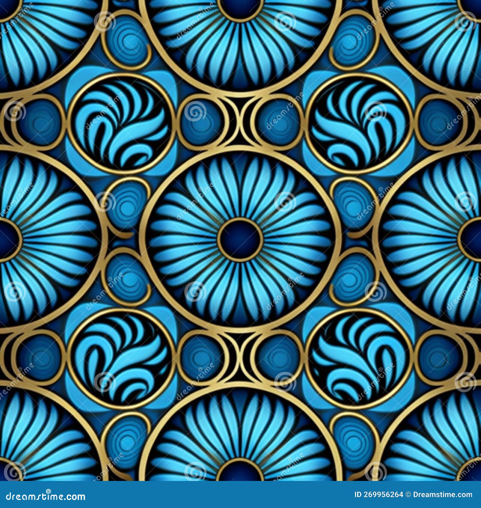 Blue Modern Pattern in Graphic Design Stock Illustration - Illustration ...