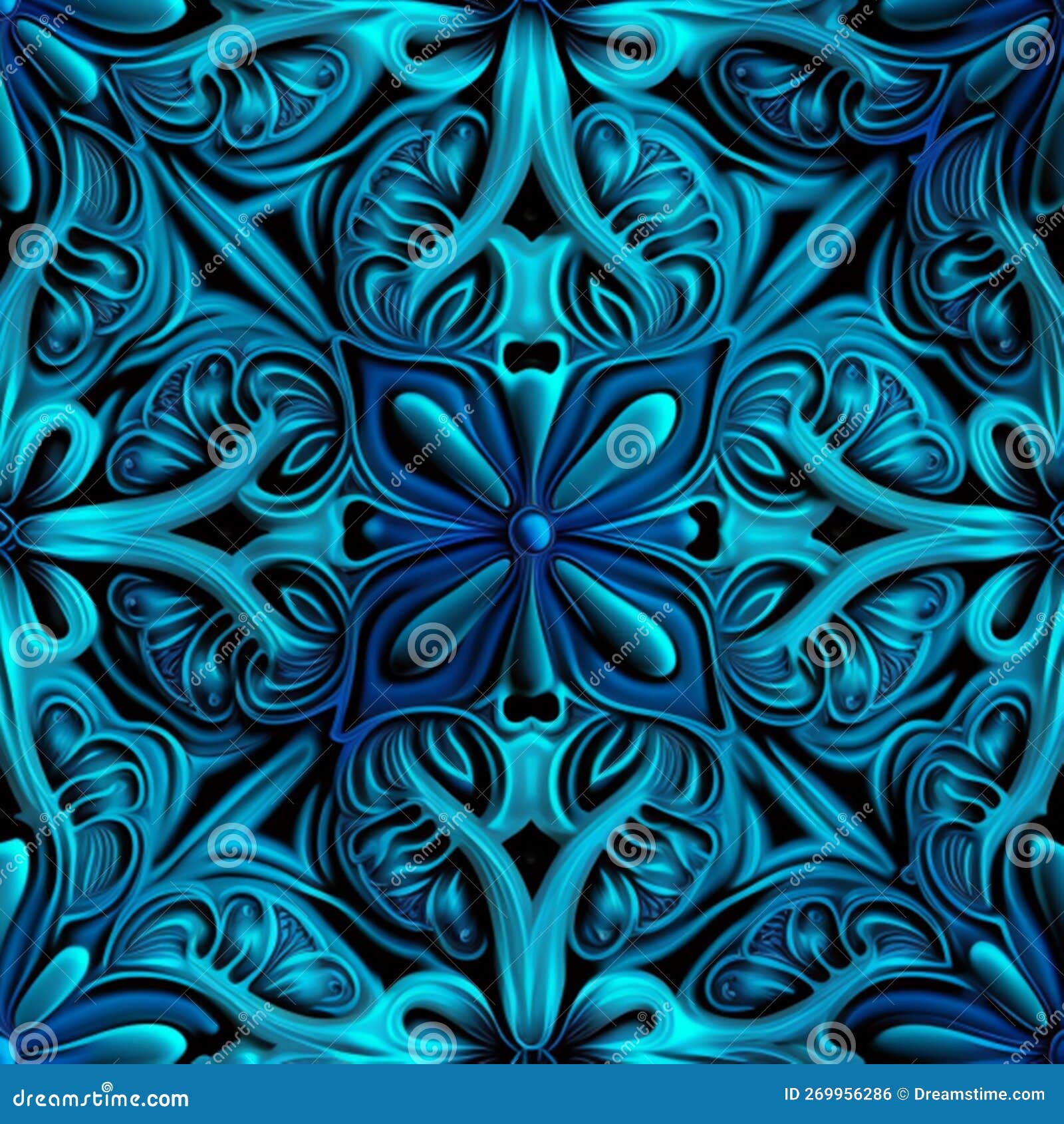 Blue Modern Pattern in Graphic Design Stock Illustration - Illustration ...