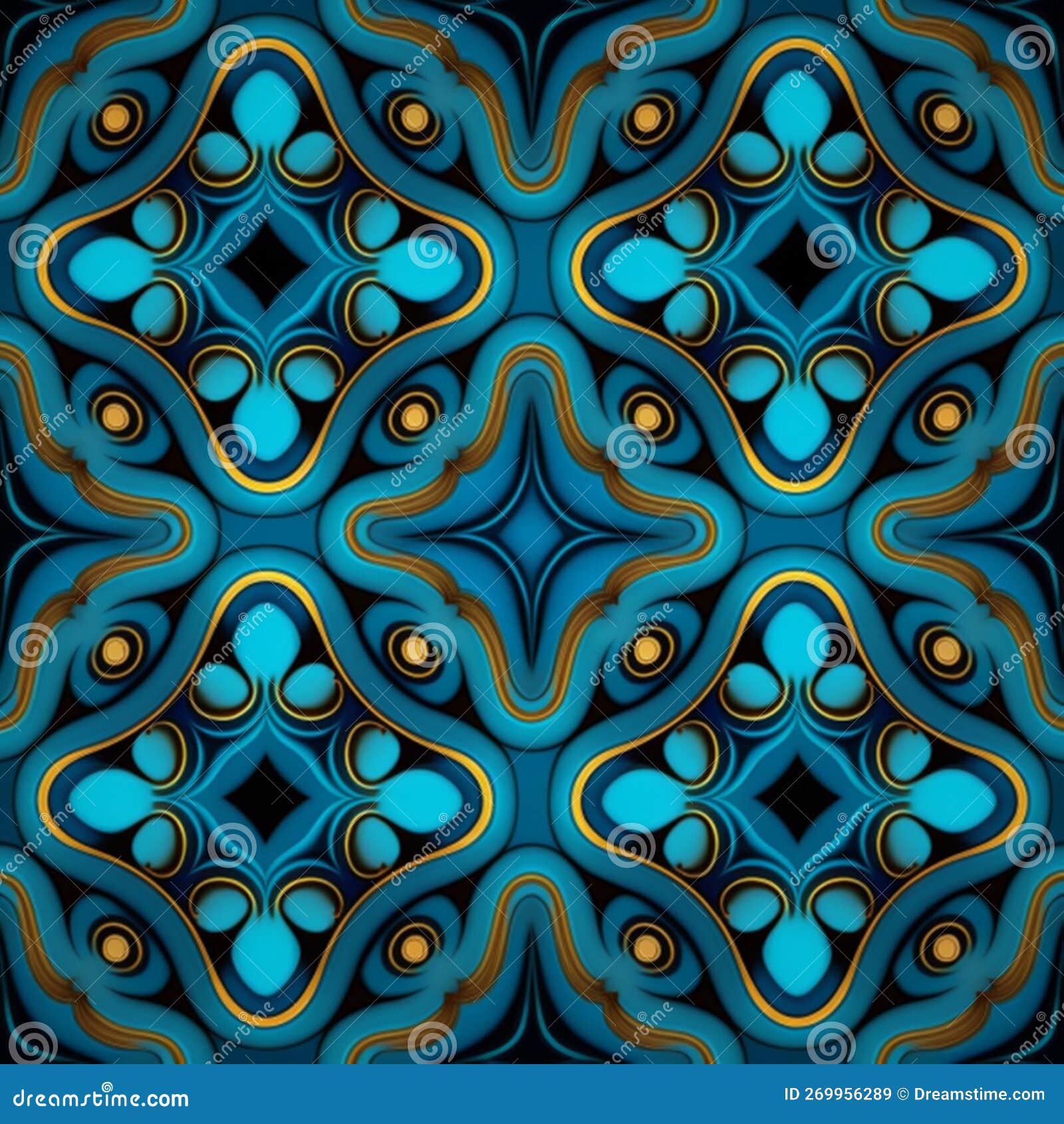 Blue Modern Pattern in Graphic Design Stock Illustration - Illustration ...