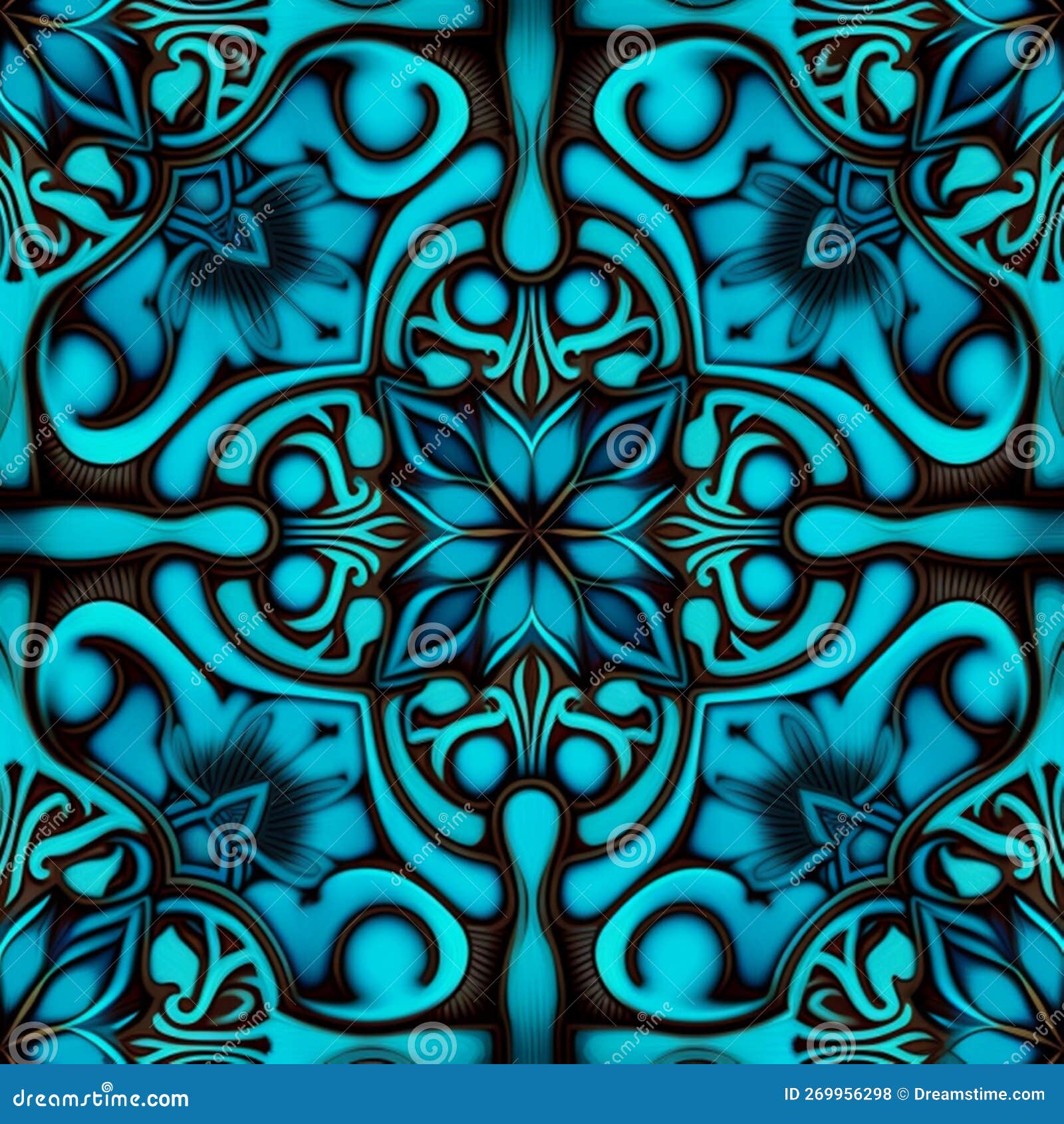 Blue Modern Pattern in Graphic Design Stock Illustration - Illustration ...
