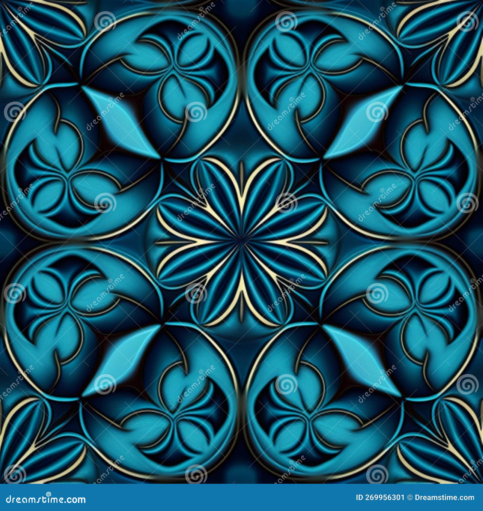 Blue Modern Pattern in Graphic Design Stock Illustration - Illustration ...