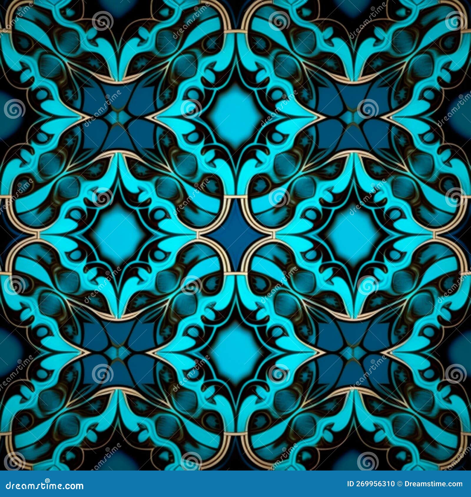 Blue Modern Pattern in Graphic Design Stock Illustration - Illustration ...