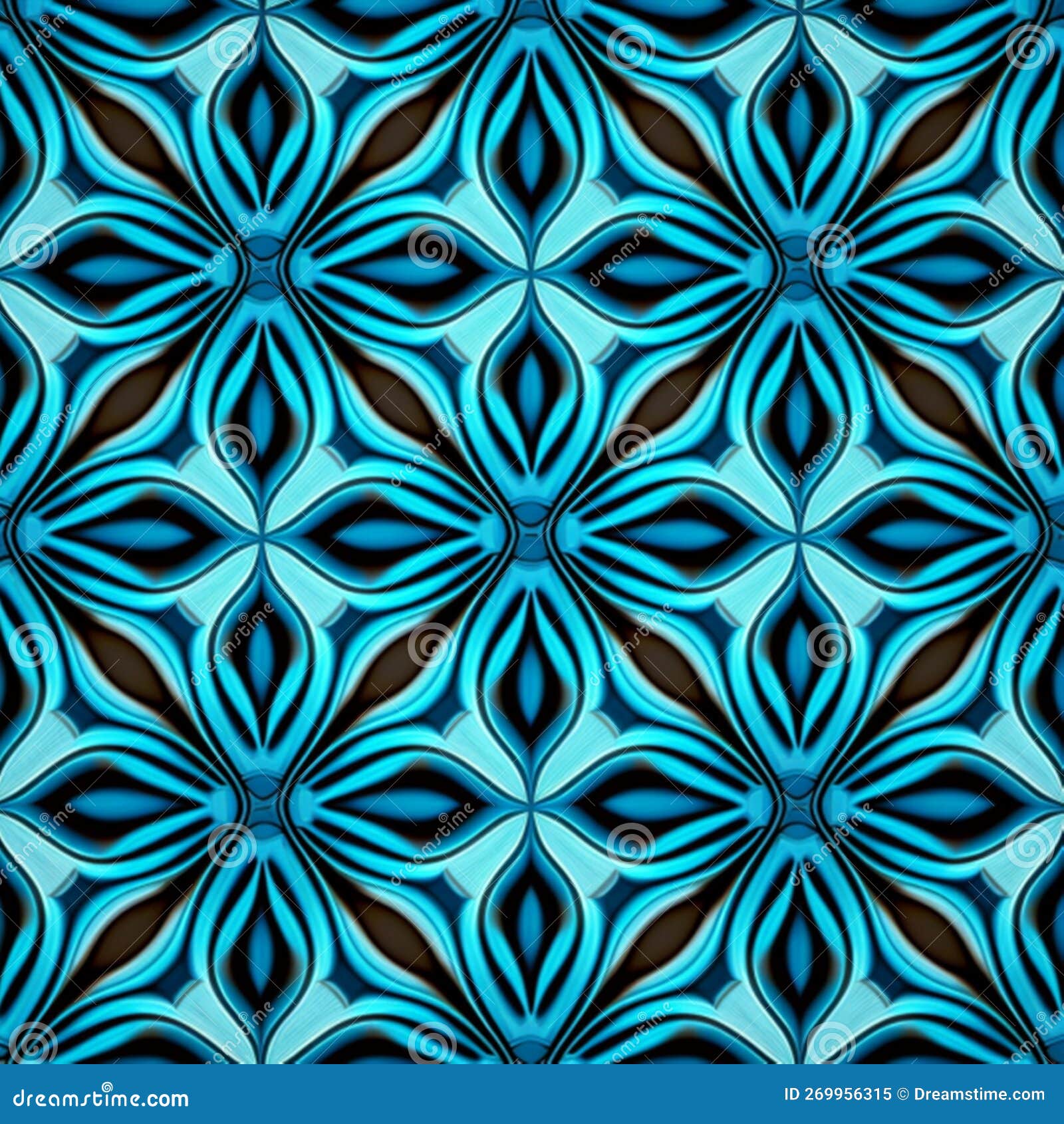 Blue Modern Pattern in Graphic Design Stock Illustration - Illustration ...