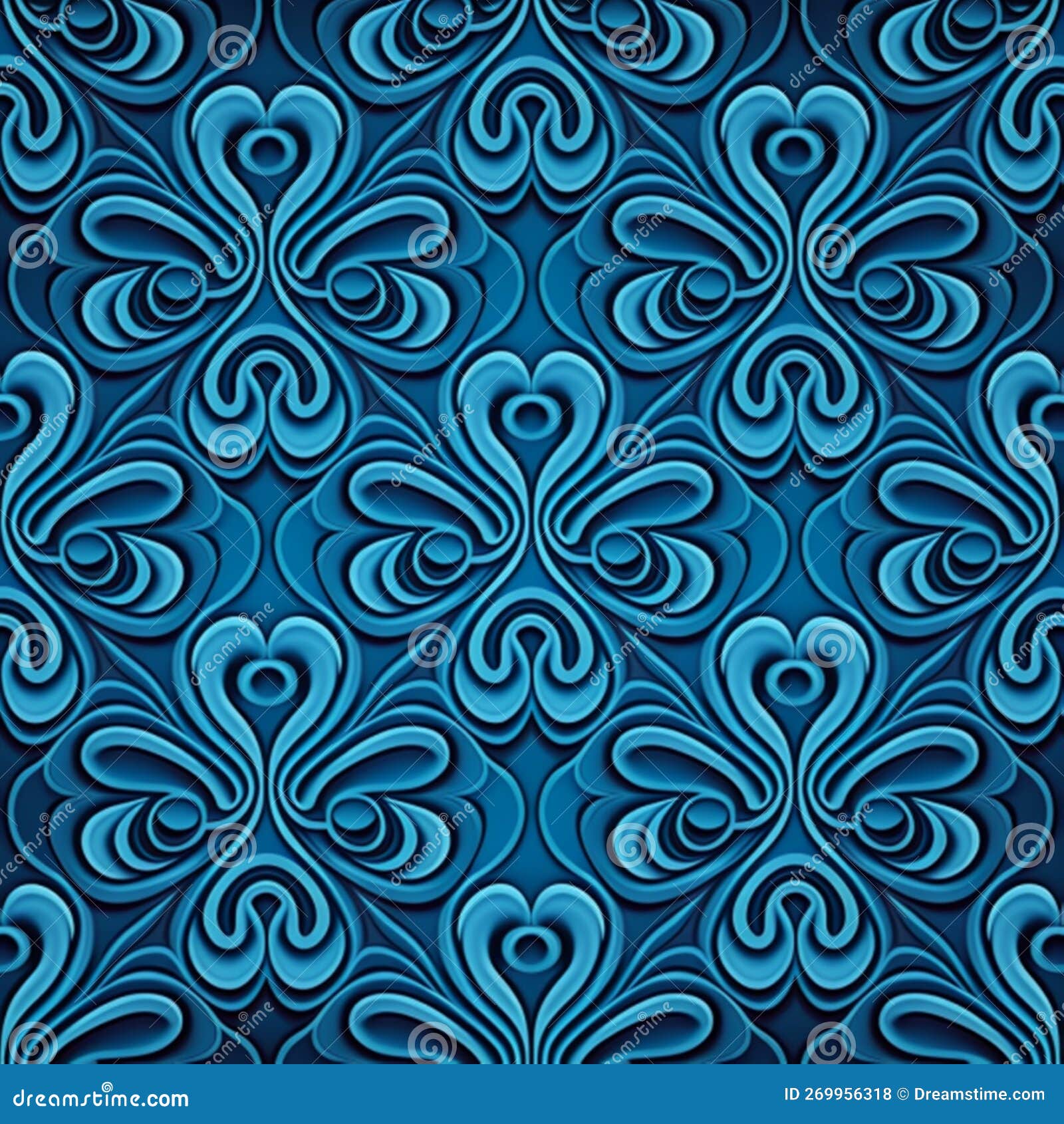 Blue Modern Pattern in Graphic Design Stock Illustration - Illustration ...