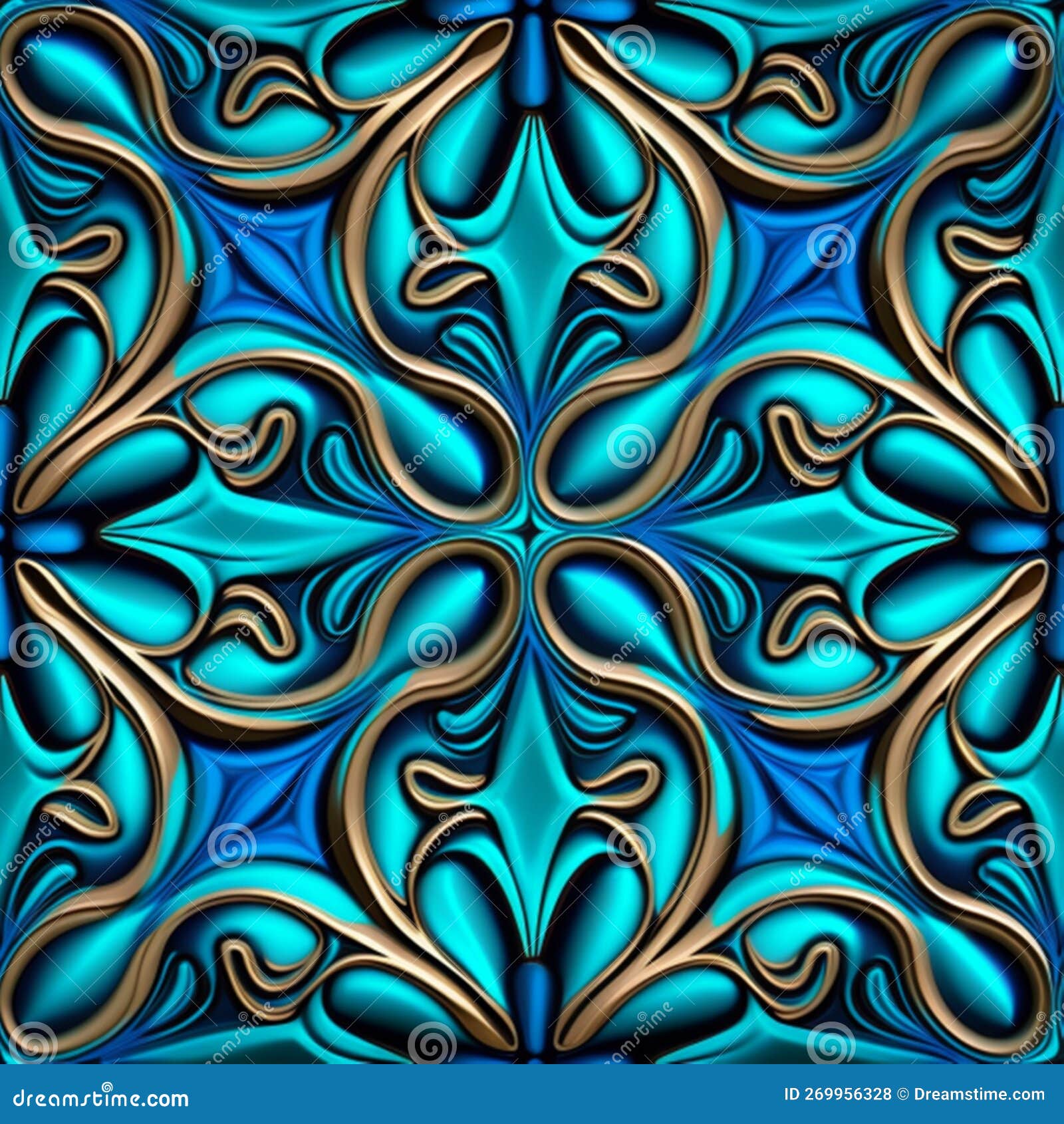 Blue Modern Pattern in Graphic Design Stock Illustration - Illustration ...