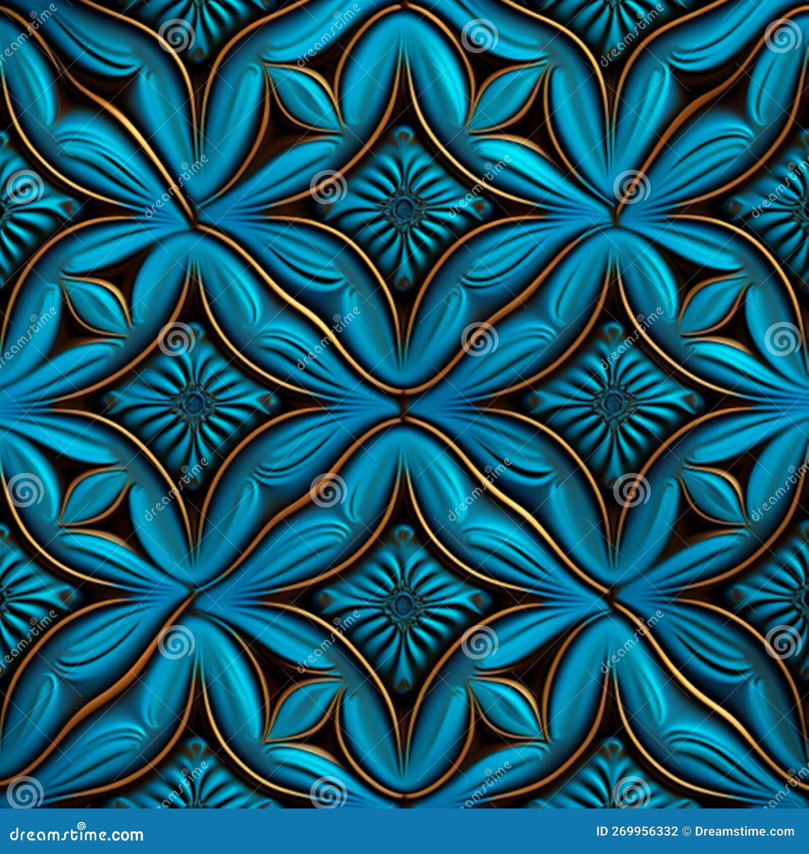 Blue Modern Pattern in Graphic Design Stock Illustration - Illustration ...