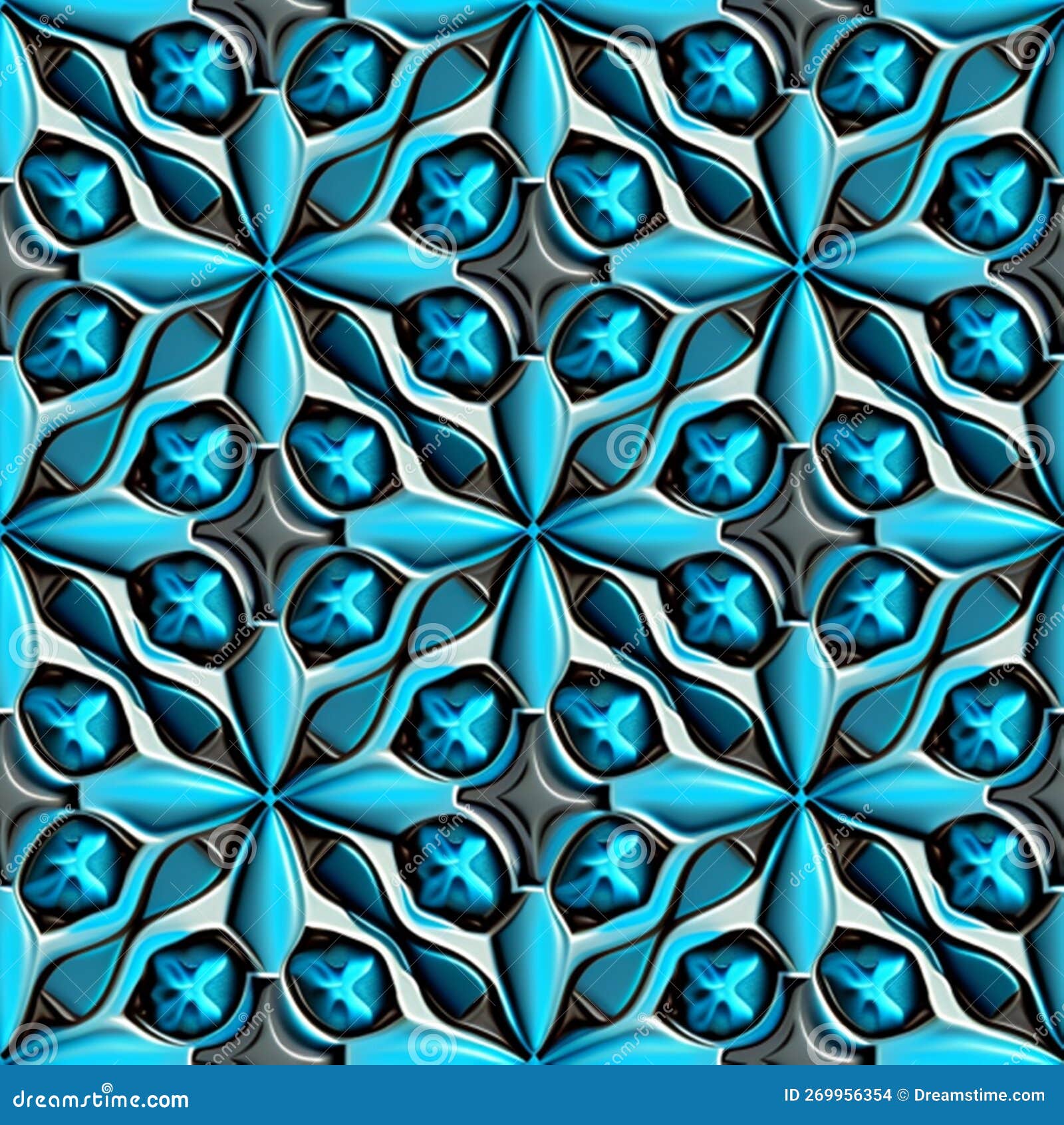 Blue Modern Pattern in Graphic Design Stock Illustration - Illustration ...