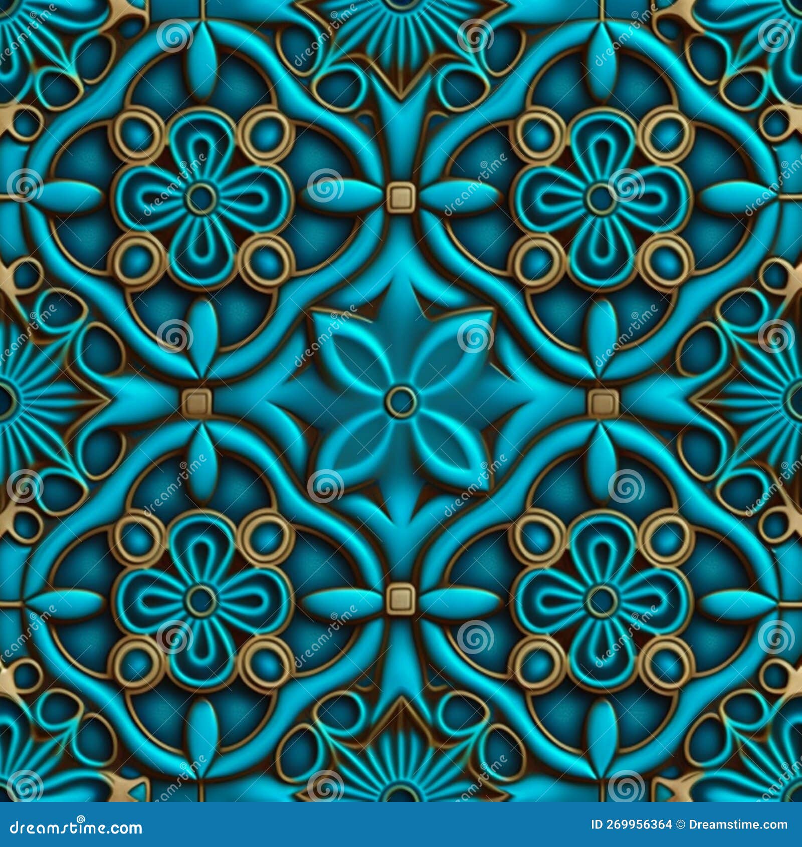 Blue Modern Pattern in Graphic Design Stock Illustration - Illustration ...