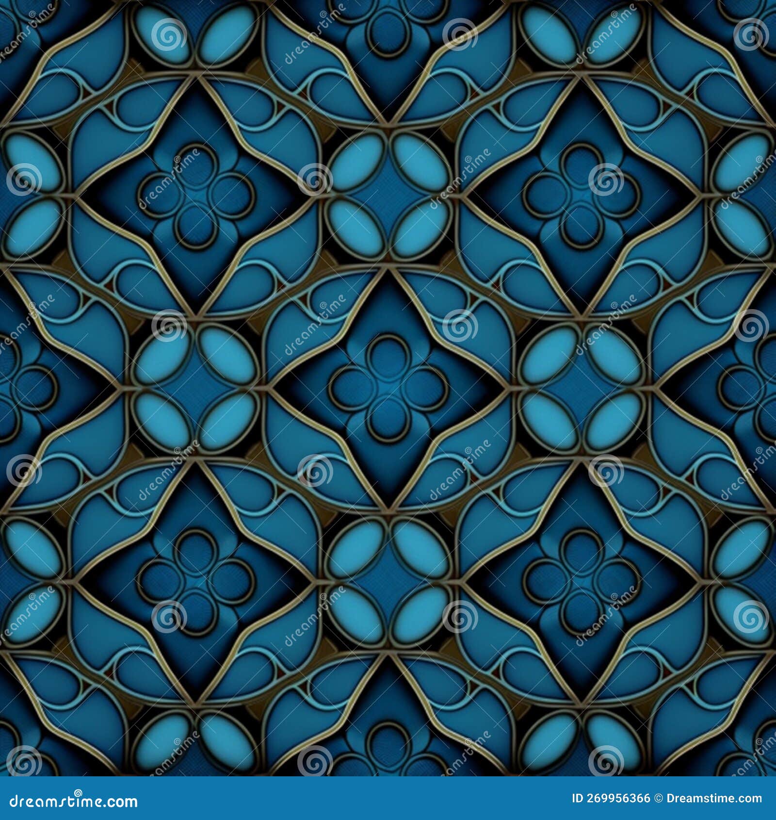 Blue Modern Pattern in Graphic Design Stock Illustration - Illustration ...