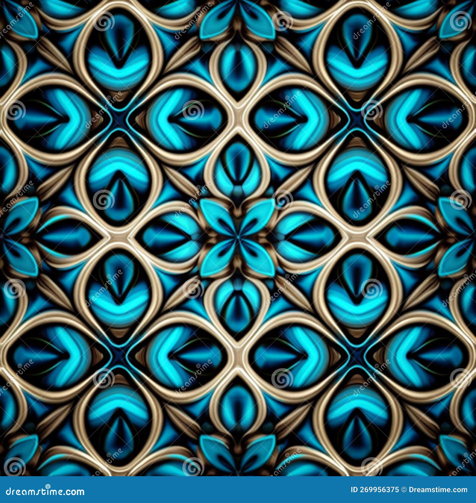 Blue Modern Pattern in Graphic Design Stock Illustration - Illustration ...