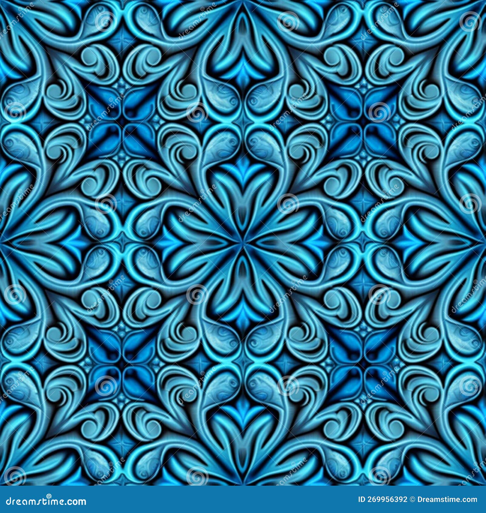 Blue Modern Pattern in Graphic Design Stock Illustration - Illustration ...