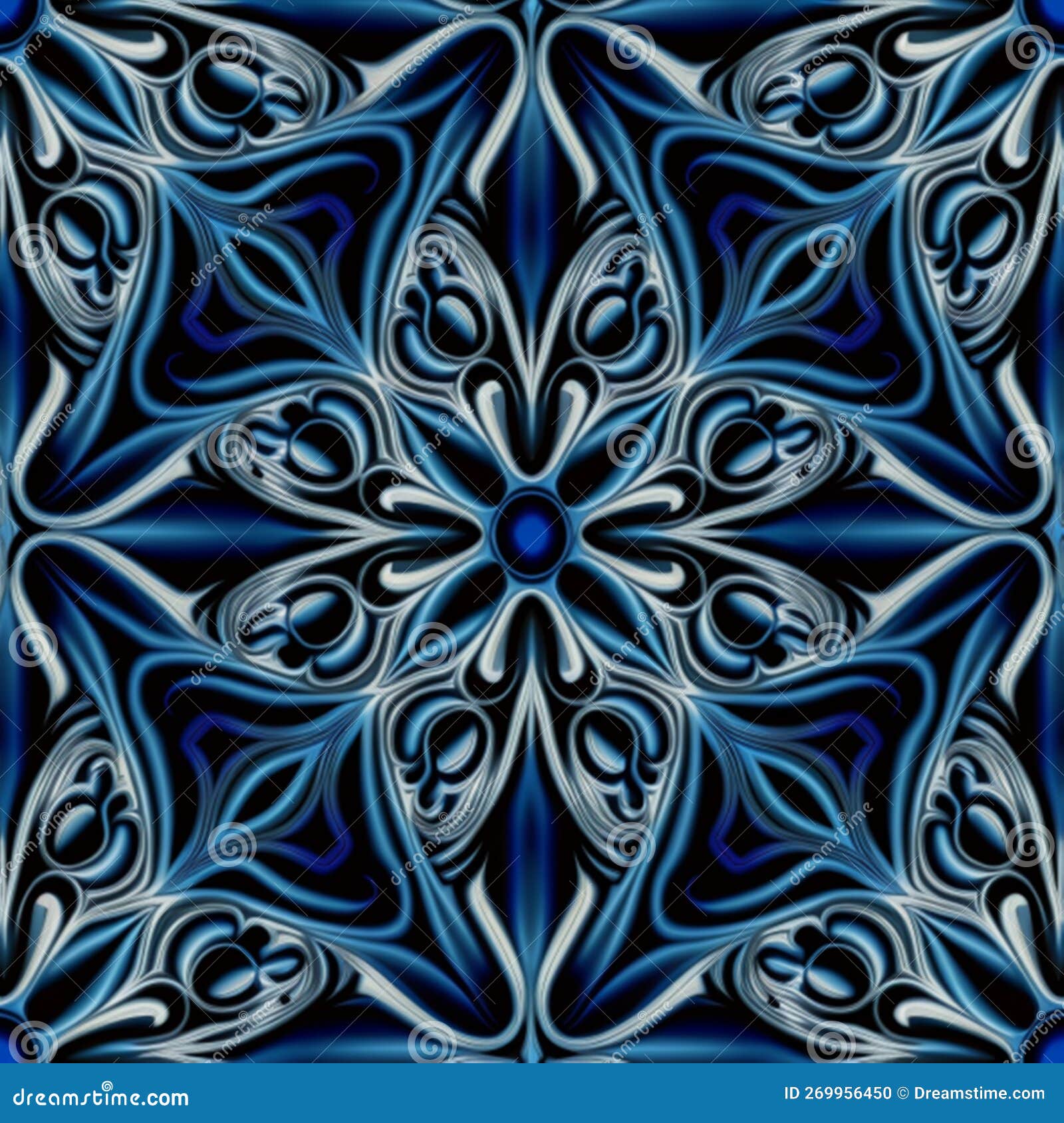 Blue Modern Pattern in Graphic Design Stock Illustration - Illustration ...