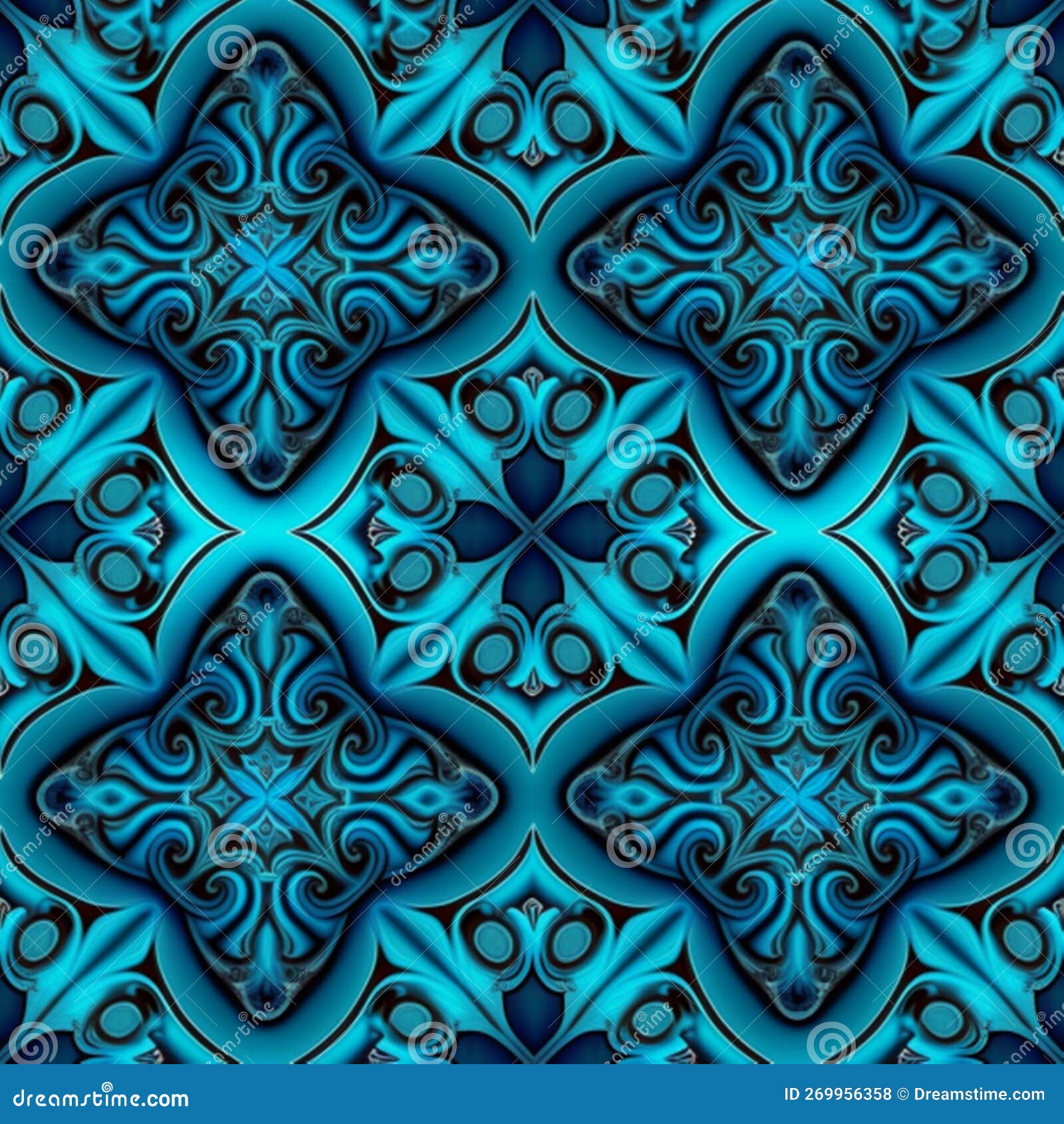 Blue Modern Pattern in Graphic Design Stock Illustration - Illustration ...
