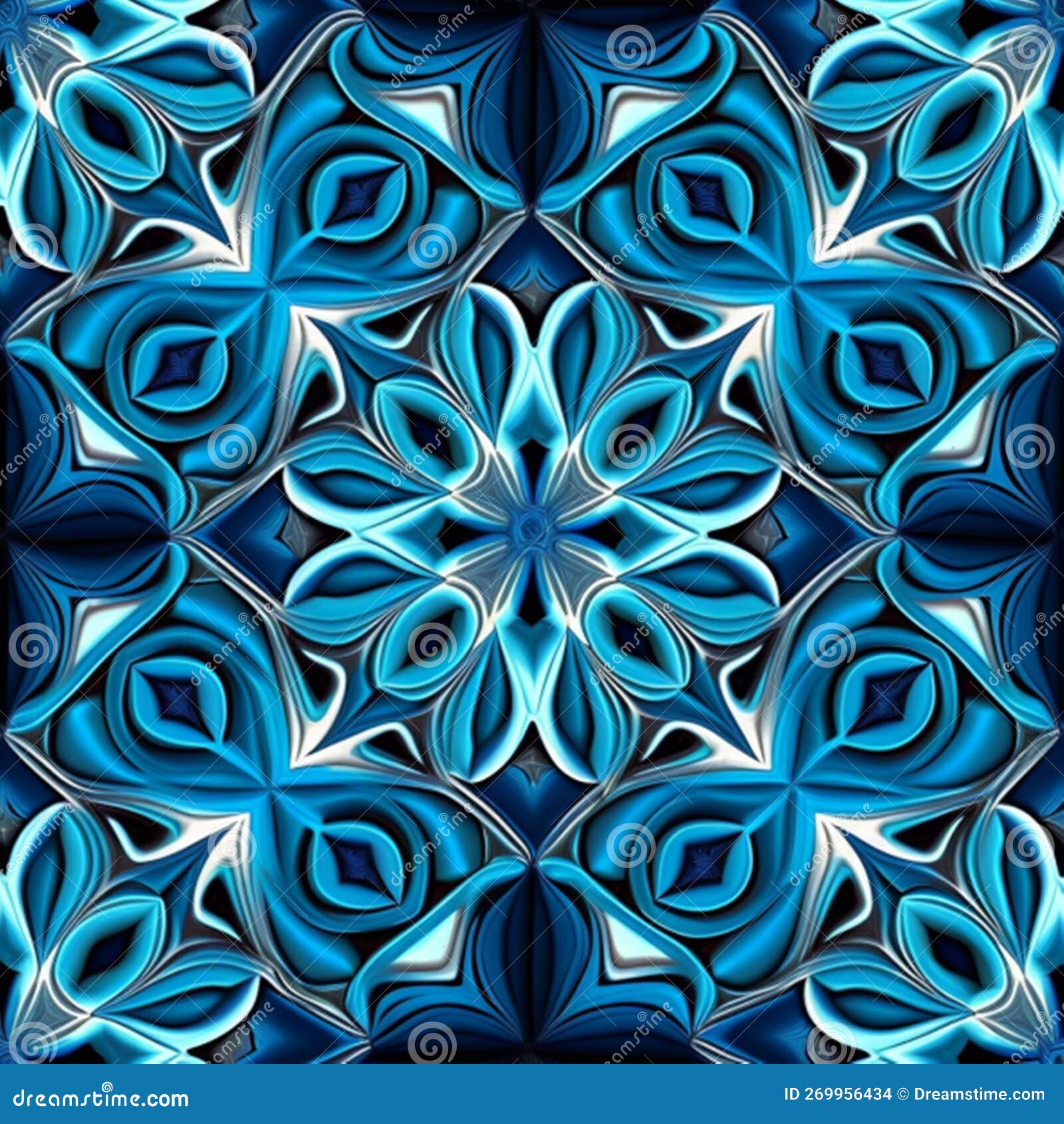 Blue Modern Pattern in Graphic Design Stock Illustration - Illustration ...