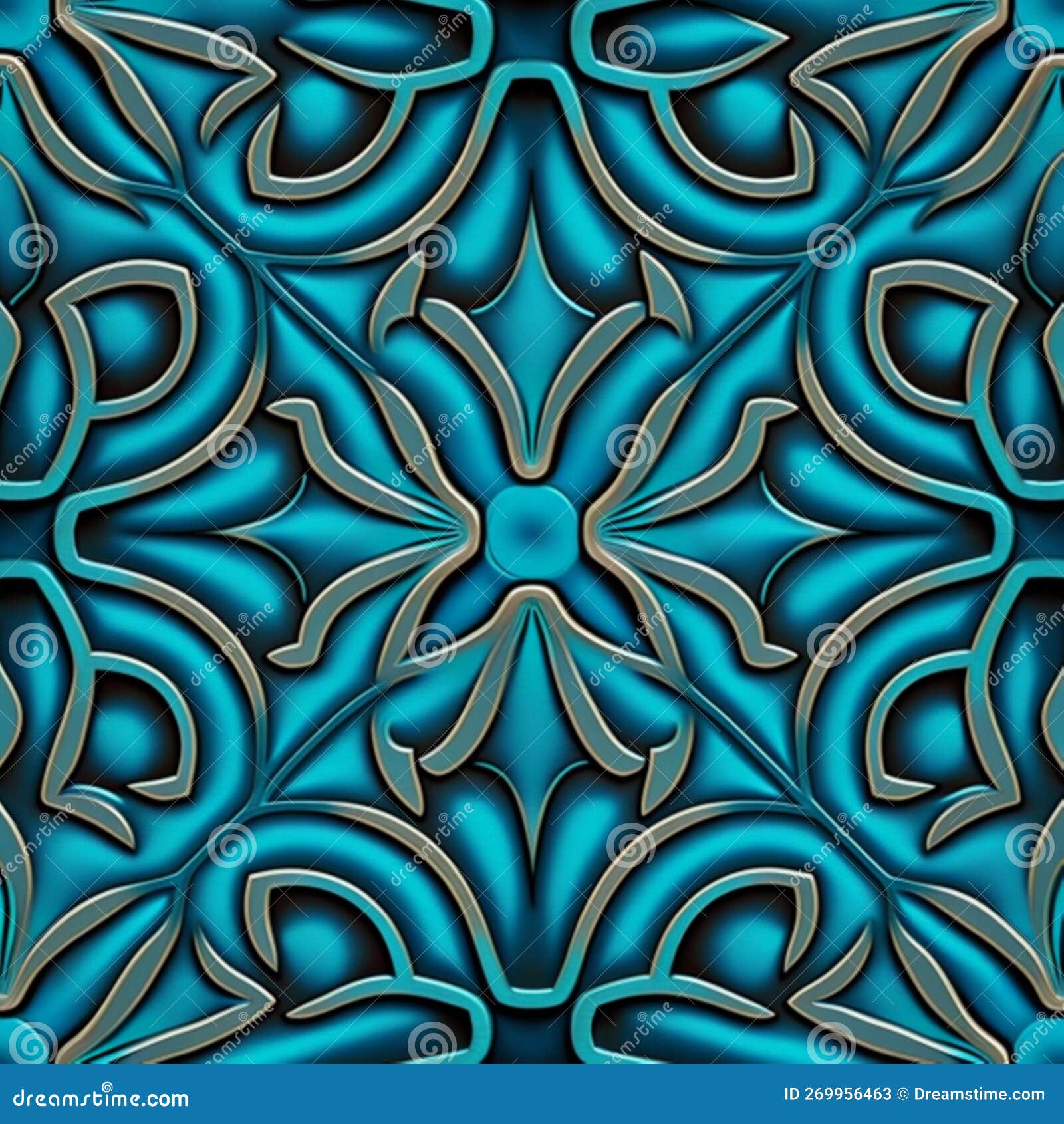 Blue Modern Pattern in Graphic Design Stock Illustration - Illustration ...