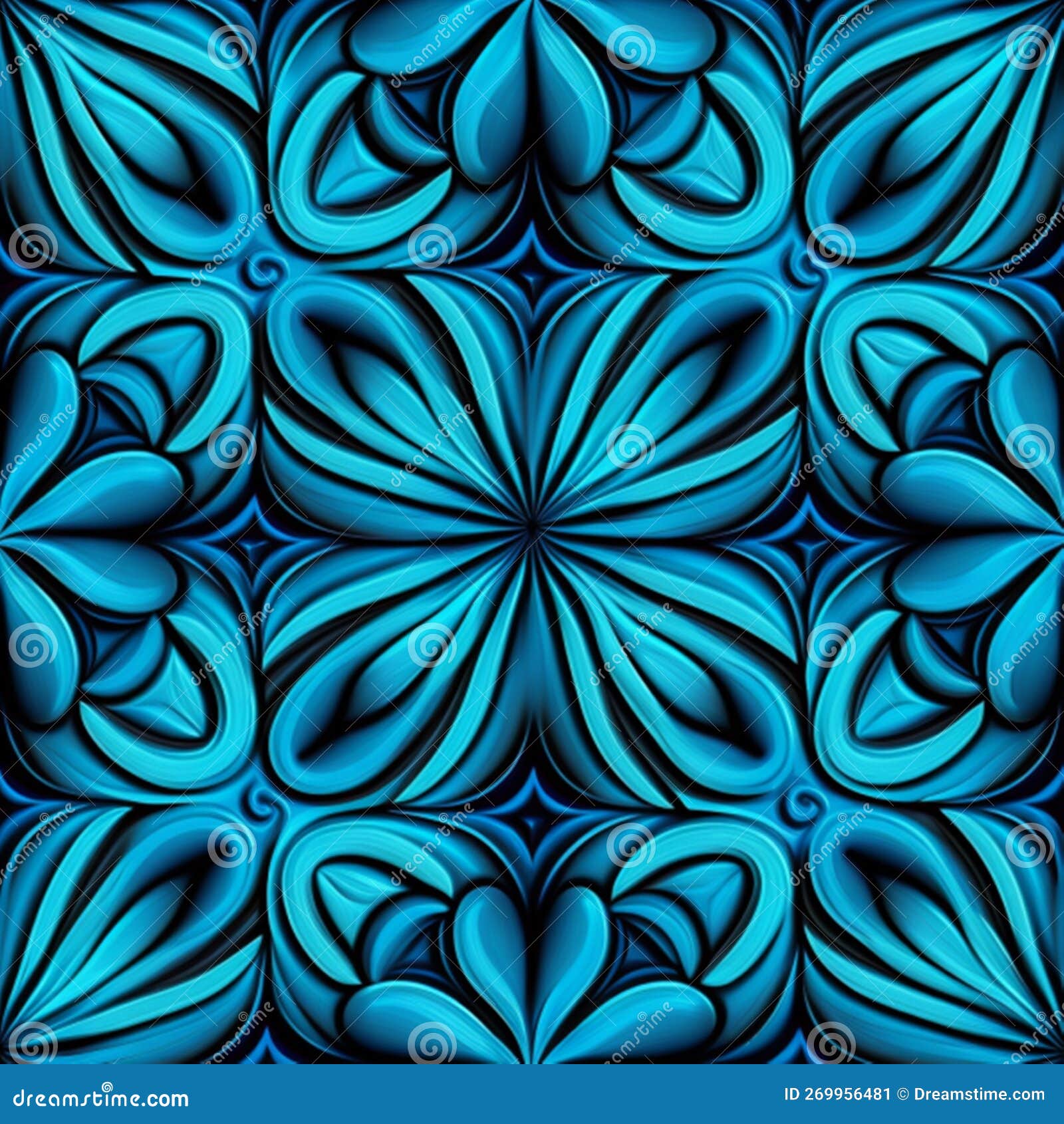 Blue Modern Pattern in Graphic Design Stock Illustration - Illustration ...