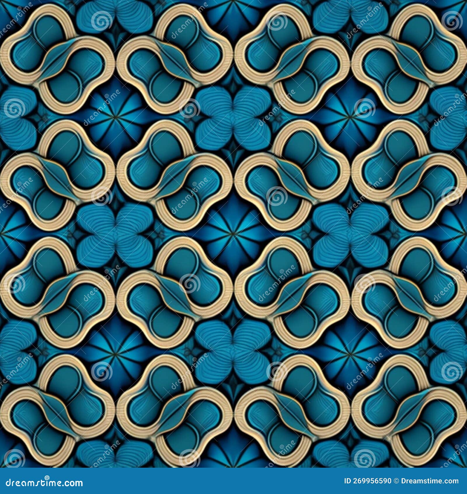 Blue Modern Pattern in Graphic Design Stock Illustration - Illustration ...