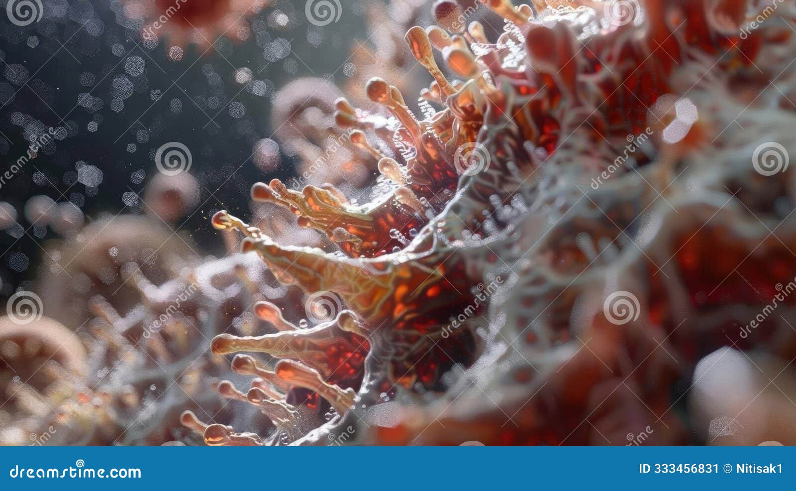 Create a Digital Rendering of a Lesion on a Microscopic Level Stock ...