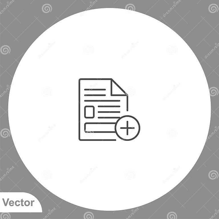Create Document Icon Sign Vector,Symbol, Logo Illustration for Web and ...