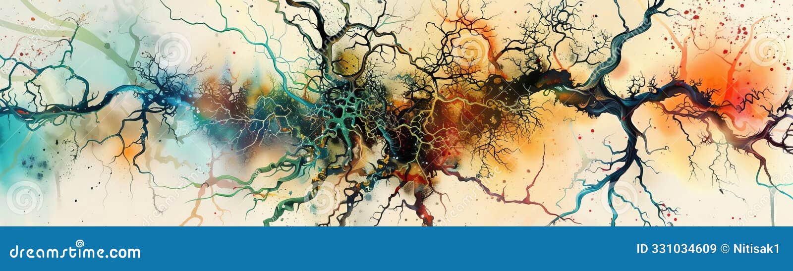 Create a Dynamic Illustration of a Complex Neural Network Resembling ...