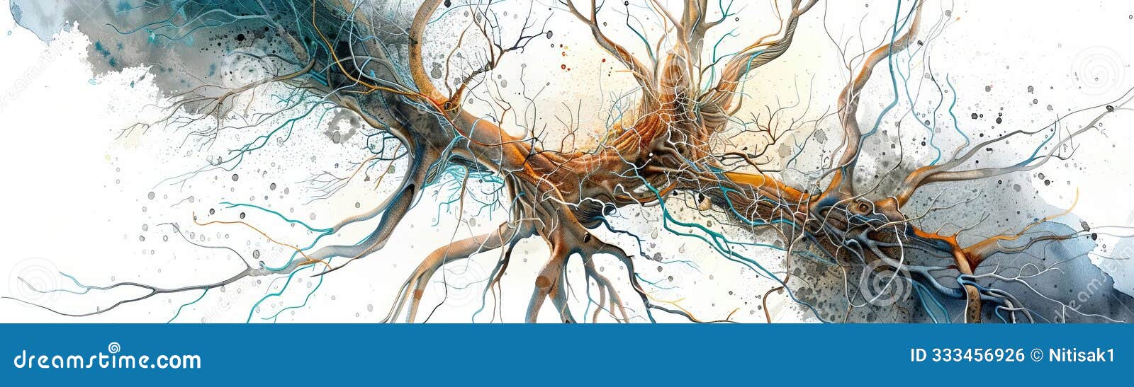 Create a Dynamic Illustration of a Complex Neural Network Resembling ...