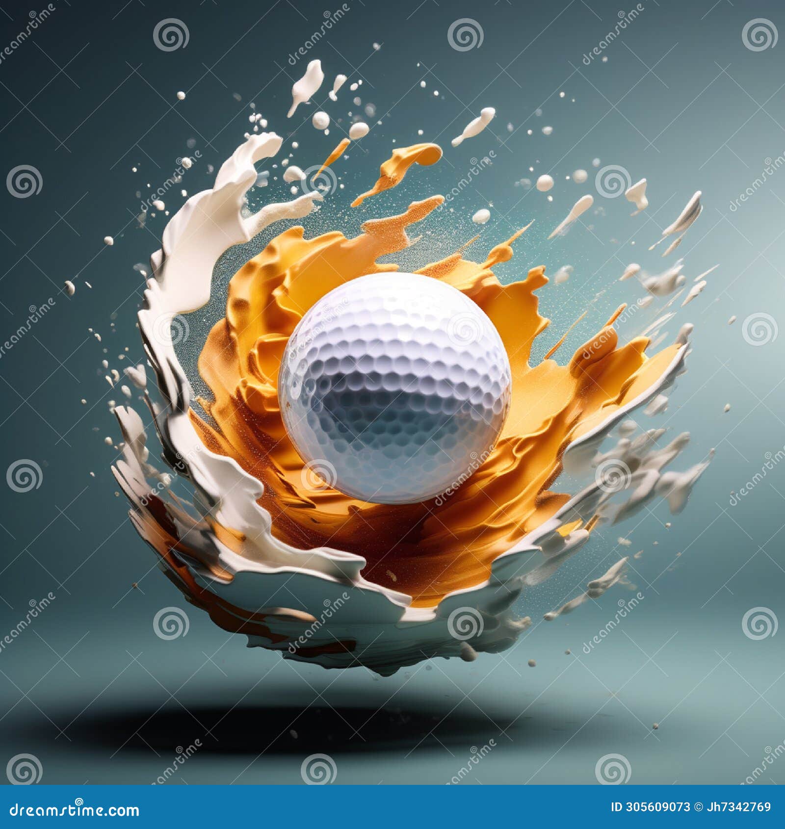 Create a Dynamic Image of a Golf Ball Mid Swing Capturing the Motion ...