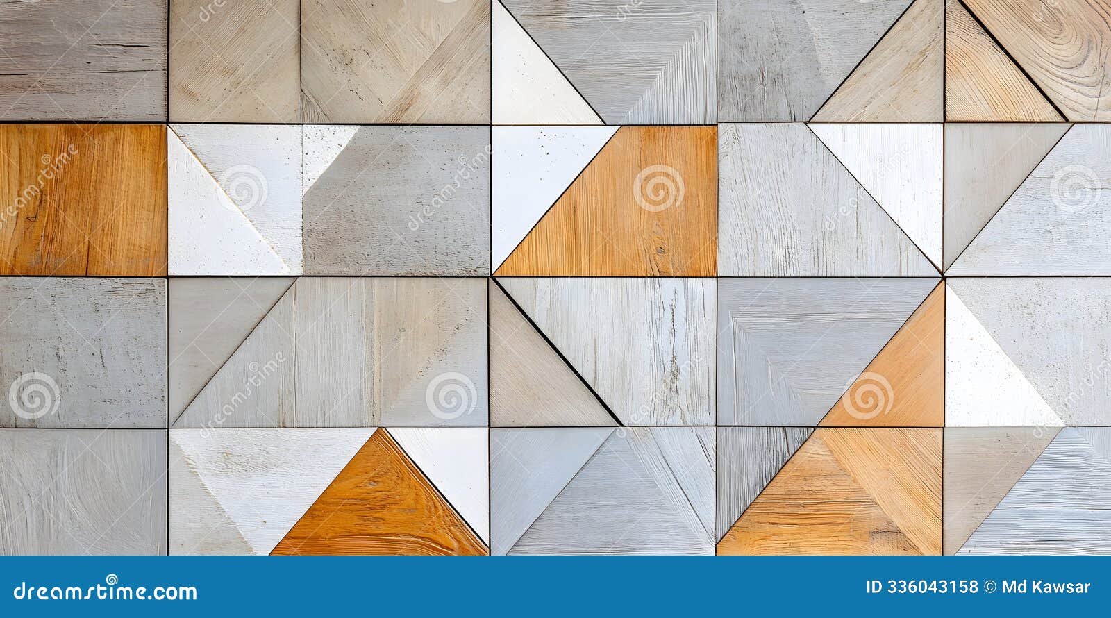 Modern Wood Wall Pattern with Geometric Triangles Stock Illustration ...