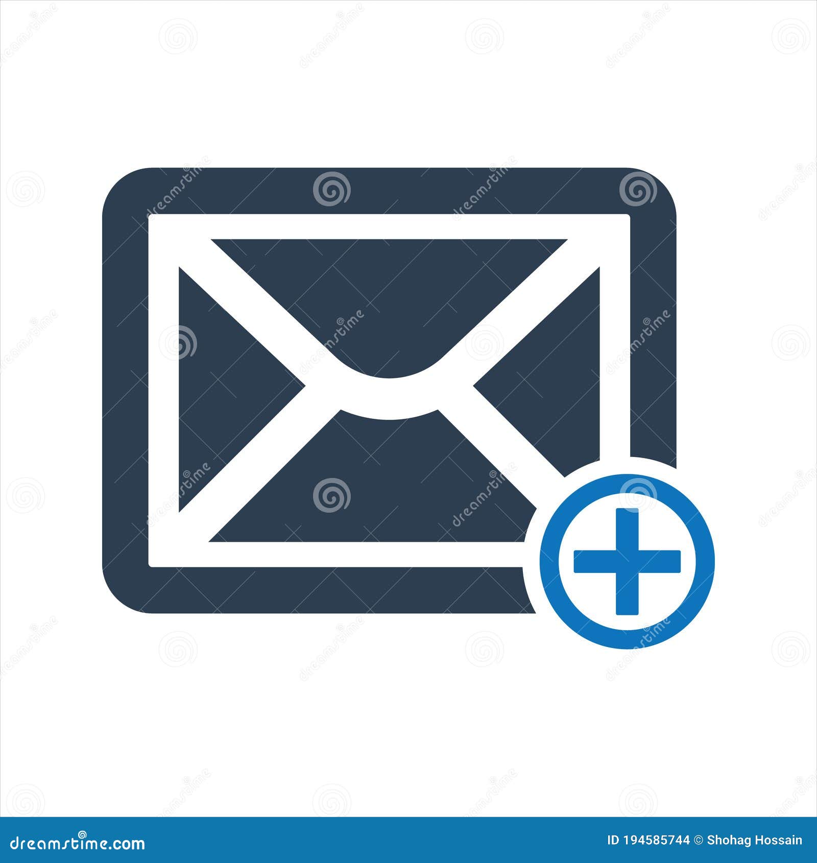 Create Email Icon. Medical Mail Icon Stock Vector - Illustration of ...