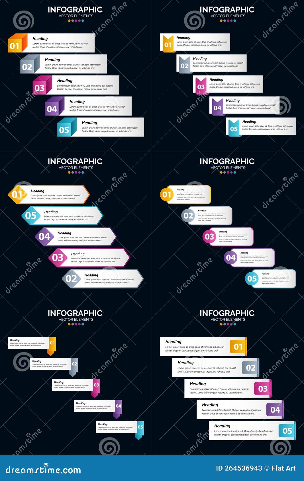 Create Engaging Presentations with Our Vector 6 Infographics Pack Stock ...