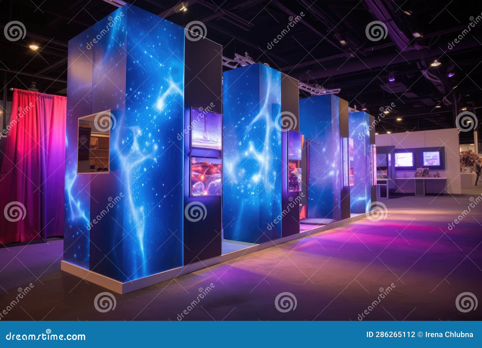 Create Exhibit Booth Stand Space Stock Photo - Image of copy, monitor: 286265112