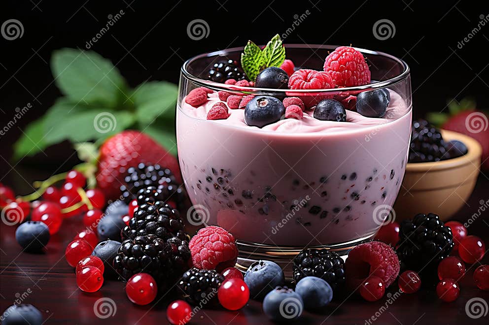 Create an Exquisite Smoothie in a Refined Glass for a Delightful ...