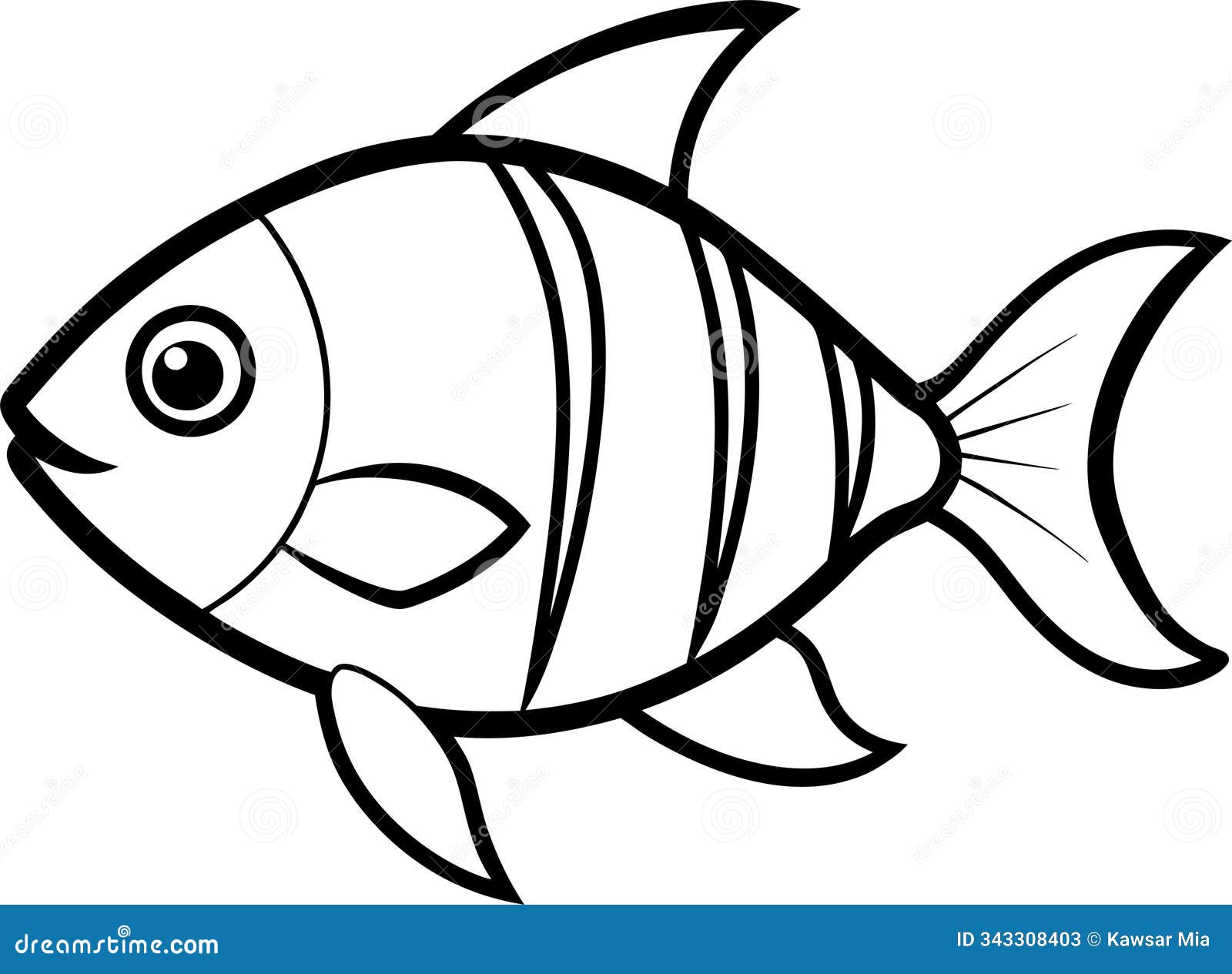 Create a Fish Vector with White Background Stock Vector - Illustration ...