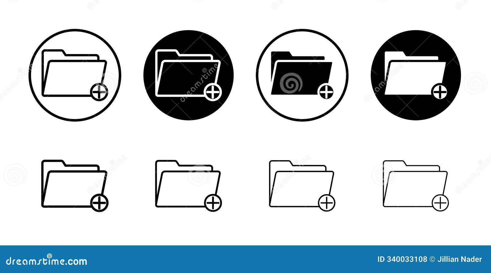 Create Folder Icon Linear Logo Isolated Stock Vector - Illustration of ...