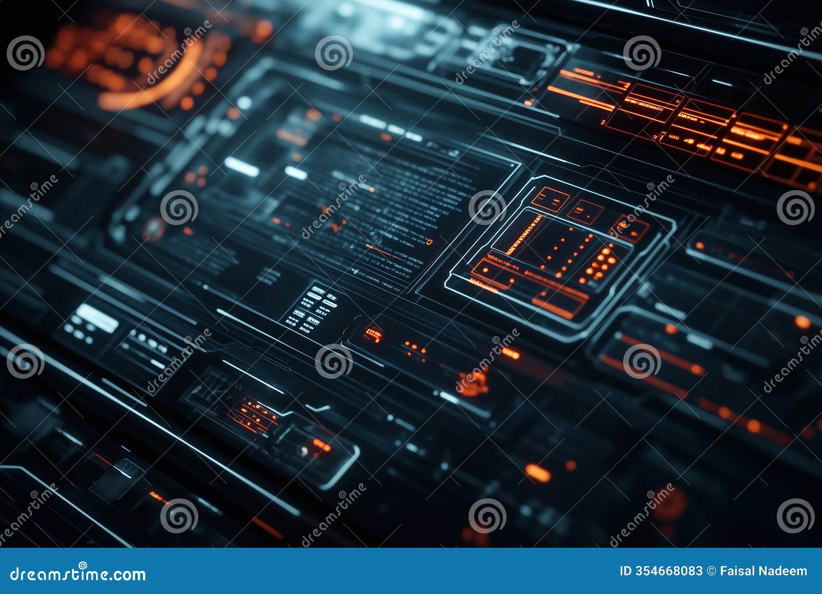 Set Of Futuristic Frames For The Hud Interface Cartoon Vector ...