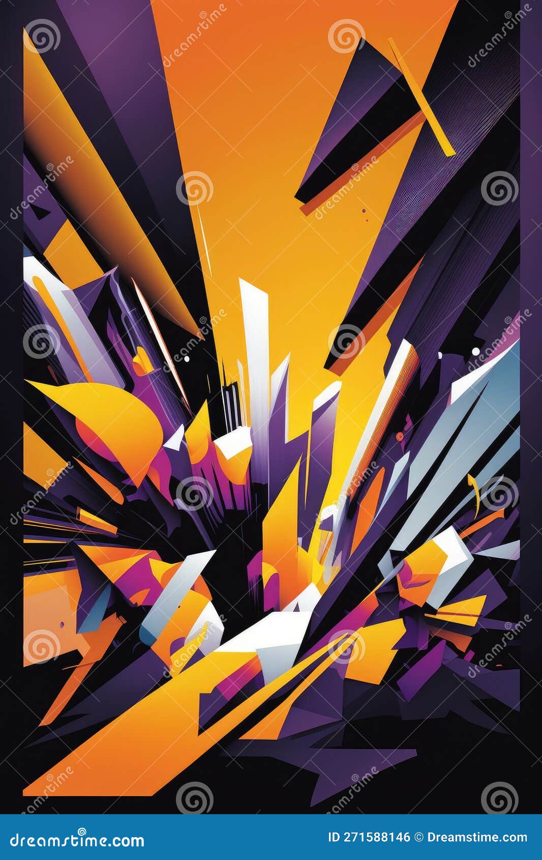 Geometric Abstract Background, Using Bold Colors and Shapes. Stock ...